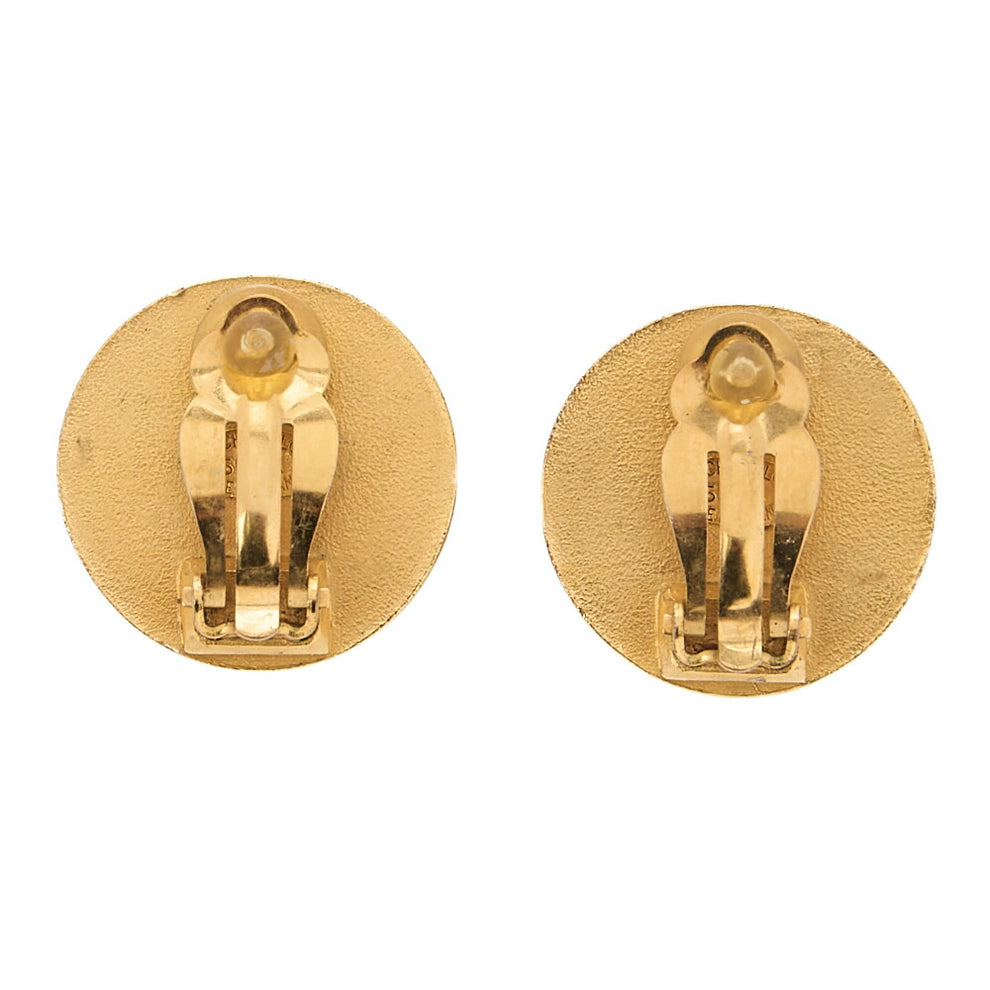 CHANEL Cocomark 95A Earrings GP ~ Faux Pearl Gold (Gold Plated) Gold W ...