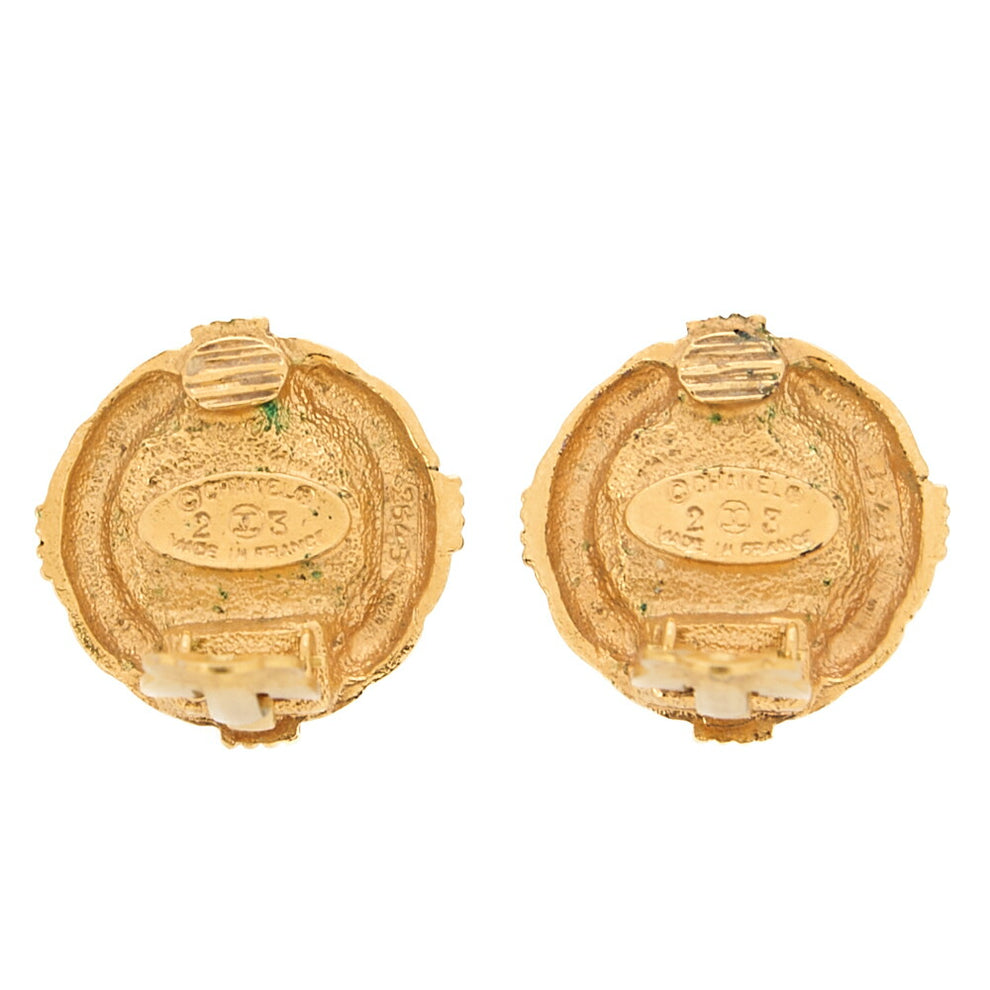 CHANEL Chanel Earrings 23 GP ~ Faux Pearl Gold (Gold Plated) Earrings ...